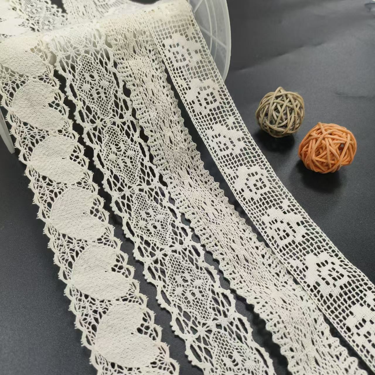 White 100% Narrow Cotton Lace Trim Crochet Embroidery Lace - Buy Cotton ...